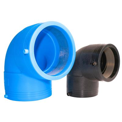 China HDPE PE100 Compression Fittings Transition Fittings Butt Welding Reducer 90 Elbow 50mm 315mm for sale