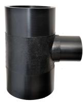 China PE Pipe Fitting Injection Molding Reducing Tee CE ISO9001 Black 200mm for sale
