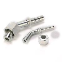 China Custom High Pressure Hydraulic Fluid Hose Straight Elbow Pipe Fittings 45 Degree Carbon Steel for sale
