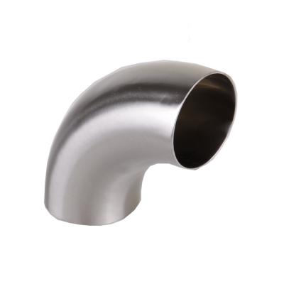 China Yuanan RF Sanitary Elbow Stainless Steel SS304 SS316 90 Degree Welding Elbow 1 to 6 Inch for sale