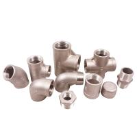 China SS 304 Hydraulic Cross Stainless Steel Water Pipe Fittings 1/8-8 Inch Female Thread for sale