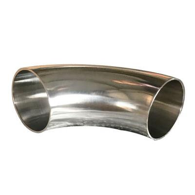 China Stainless Steel 316L Sanitary Bevel End Long Radius 90 Degree Elbow DN15-DN1200 Butt Weld for sale