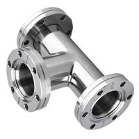 China Stainless Steel Vacuum CF Flange Equal Tee for sale