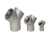 China Stainless Steel Y Type Tee 45 Degree Pipe Fitting Custom Size ANSI ISO9001 for sale