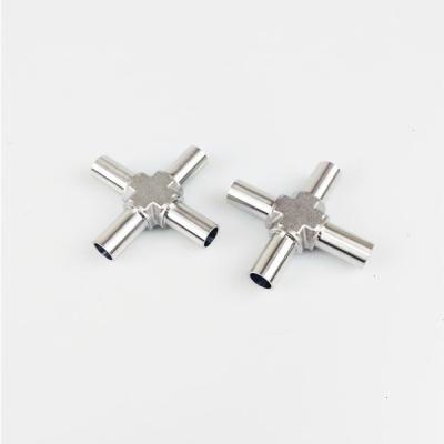 China Stainless Steel 316 Micro Butt Weld Cross Fitting 6mm 1/4 to 2 Inch for Semiconductor for sale