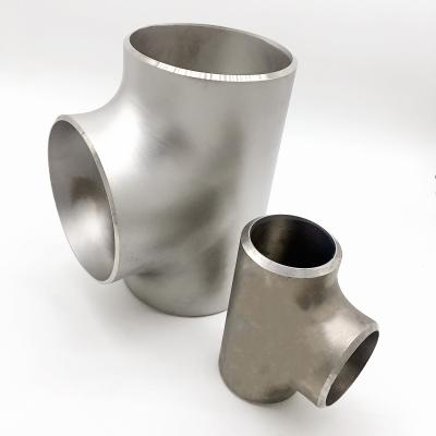 China ANSI B16.9 Equal Tee Butt Welding SMLS Pipe Fitting 1/4 to 40 Inch 304 Stainless Steel for sale