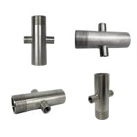 China SUS316L Sanitary Butt Weld Pipe Cross Adaptor 1/2 to 12 Inch Connector for sale