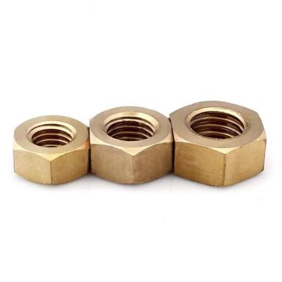 China Copper Hex Nut M4 GB Standard Brass Hardware Fastener for Heavy Industry for sale