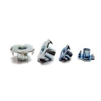 China DIN Standard Four Claw Locking Nuts Galvanized Steel Furniture Hardware Fasteners M6 M8 for sale