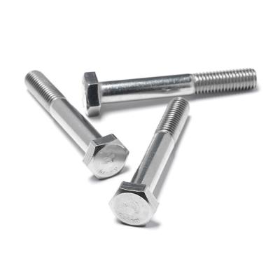 China SS304 Stainless Steel Half Thread Hex Bolts DIN931 A2 Plain Finish 500 Ton Supply for sale