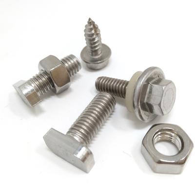 China Stainless Steel Hex Bolt Nut Washer Set A2-70 304 316 CNC Precision Fasteners for sale