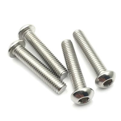 China ISO 7380 M3 M8 304 Stainless Steel Button Head Allen Bolt Hex Socket Screws for sale