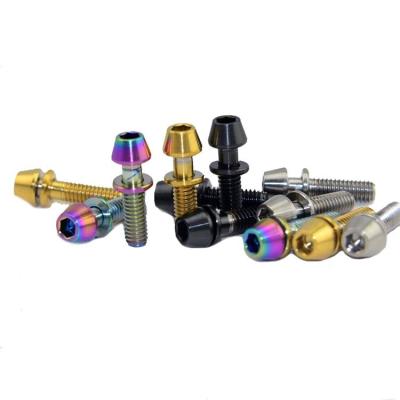 China Custom Titanium Fasteners GR5 M2-M64 Colorful Anodized Screws for Bicycle for sale