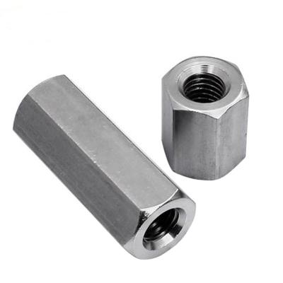 China Stainless Steel Hex Coupling Nut M10 M16 M20 A2 A4 SS304 SS316 DIN6334 for sale