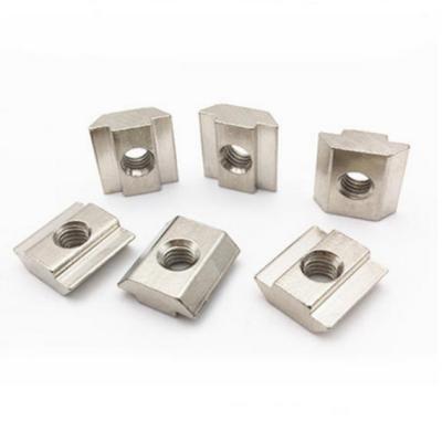 China Carbon Steel Square T Slot Self Locking Clinch Nut M5 Custom Fastener for sale