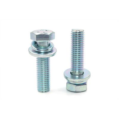 China Stainless Steel Hex Head Bolt M3 Three Parts Combination Screw Fasteners DIN Standard Metric for sale
