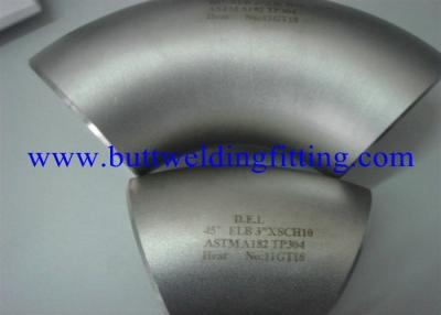 China Stainless Steel 90 Degree Elbow Butt Weld Fittings A403 WP304L WP316L 1.5D 3D for sale