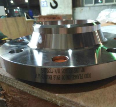 China Duplex Stainless Steel A182 F51 F60 UNS S32205 Raised Face Forged Welding Neck Flange 150lb 2500lb for sale