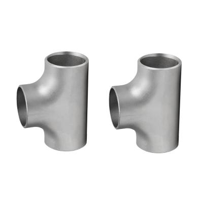China Stainless Steel 90 Degree ASME Fabricated Equal Tee ASTM B363 Gr.2 Titanium 1/2 to 110 Inch for sale
