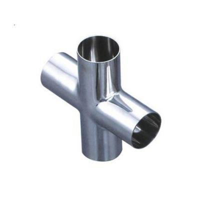 China Sanitary Stainless Steel Butt Weld Cross 1/2-6 Inch 3A BPE DIN ISO for sale