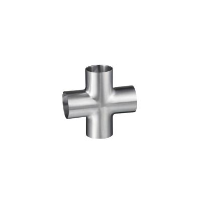 China ASME BPE 316L Stainless Steel Butt Weld Straight Cross Fitting 15 Bar for sale