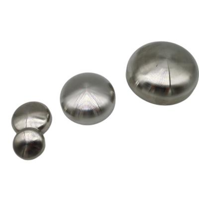 China SS304 SS316L Sanitary Butt Welded Pipe Cap 1 to 12 Inch Beverage Medical End Cap for sale