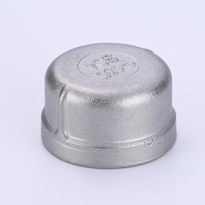 China Nonstandard Female Threaded 2 Inch Stainless Steel Pipe Fitting Round Cap 150LB for sale