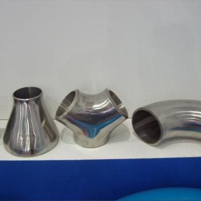 China Stainless Steel Pipe Fittings Elbow Tee Flange Reducer Cross Stub End 1/2 to 48 Inch for sale