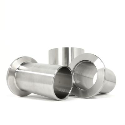 China SS304 Vacuum Nipple Fittings KF Stub End Lapped Flange KF16 to KF50 for sale