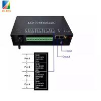 China 4096 pixels Salve DMX LED Controller H802RA 4 Ports Aluminum Alloy Material for sale