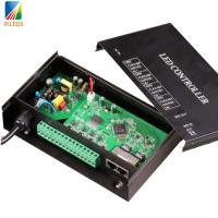 China 4096 pixels Salve DMX LED Controller H802RA 4 Ports Aluminum Alloy Material for sale