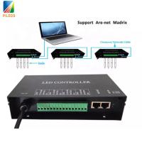 China 4096 pixels Salve DMX LED Controller H802RA 4 Ports Aluminum Alloy Material for sale