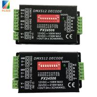 China PX24506 DMX LED Controller , Dmx 512 Decoder Rgb LED Controller 12V 24V for sale