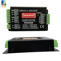 China PX24506 DMX LED Controller , Dmx 512 Decoder Rgb LED Controller 12V 24V for sale