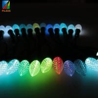 China Christmas LED Pixel String Lights 50 Nodes Addressable RGB C9 DC12V WS2811 for sale
