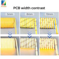 China 480leds COB LED Flexible Strip Lights Ra90 8mm 12v 24v With 120 Degree Beam Angle for sale