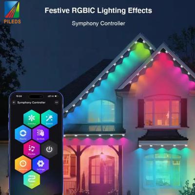 China RGBIC LED Christmas Lights Under Eaves IP68 Waterproof For Outdoor Decoration for sale