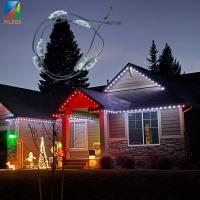 China DC48V led pixel point panel light 12v ip68 outdoor eave decoration lighting colorful permanent 30mm rgbw for sale