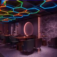 China AC110V 230V RGB Washing Car Lamp Cellular LED Tube Car 4S Store Wide Pressure Workstation Lamp Bar Colorful LED Ambient for sale