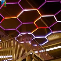 China Custom Club Bar Hexagonal Lighting Led Garage Light Workshop Working Rgb 5 Cell Cellular Light Led Pixel Bar Tube for sale