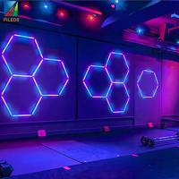 China Custom Club Bar Hexagonal Lighting Led Garage Light Workshop Working Rgb 5 Cell Cellular Light Led Pixel Bar Tube for sale