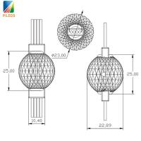 China 20mm 23MM Pixel Led 3D Ball Smart RGB SM16703 Full Color DC12V 6pcs SMD3535 Waterproof IP68 for sale