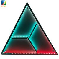 China DC12V Input Voltage LED Spi Matrix Triangle Pixel Disco Background Wall Curtain Panels with 14bit Gray Scale for sale