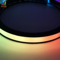 China Unique Black Silicone LED Neon Strip 20*20mm SPI-RGB Dotless Waterproof IP67 LED Neon Flex Rope Light for Club Landscape for sale