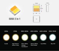 China DC12V/24V 300 LED Strip 5050 SMD Dual Color 2in1 5 Meter Wifi Control Addressable CCT IP20/IP68 for sale