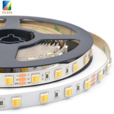 China DC12V/24V 300 LED Strip 5050 SMD Dual Color 2in1 5 Meter Wifi Control Addressable CCT IP20/IP68 for sale