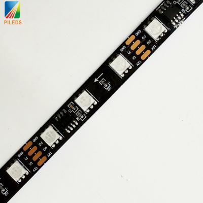China FW1934/TM1934 60LEDs/m RGB Digital Smart Strip Light Black PCB 20IC/m IP20 Pixel LED Strip Light for Decorative Lighting for sale