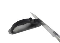 China Manual Black Two Step Knife Sharpener , Coarse Knife Sharpener For Pocket Knife for sale