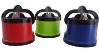 China Different Color Round Knife Sharpener With Suction Pad Double Blister Packing for sale