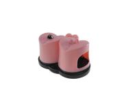 China Double Sided PVC Suction Cup Knife Sharpener Love Shape For Outdoor Sports for sale